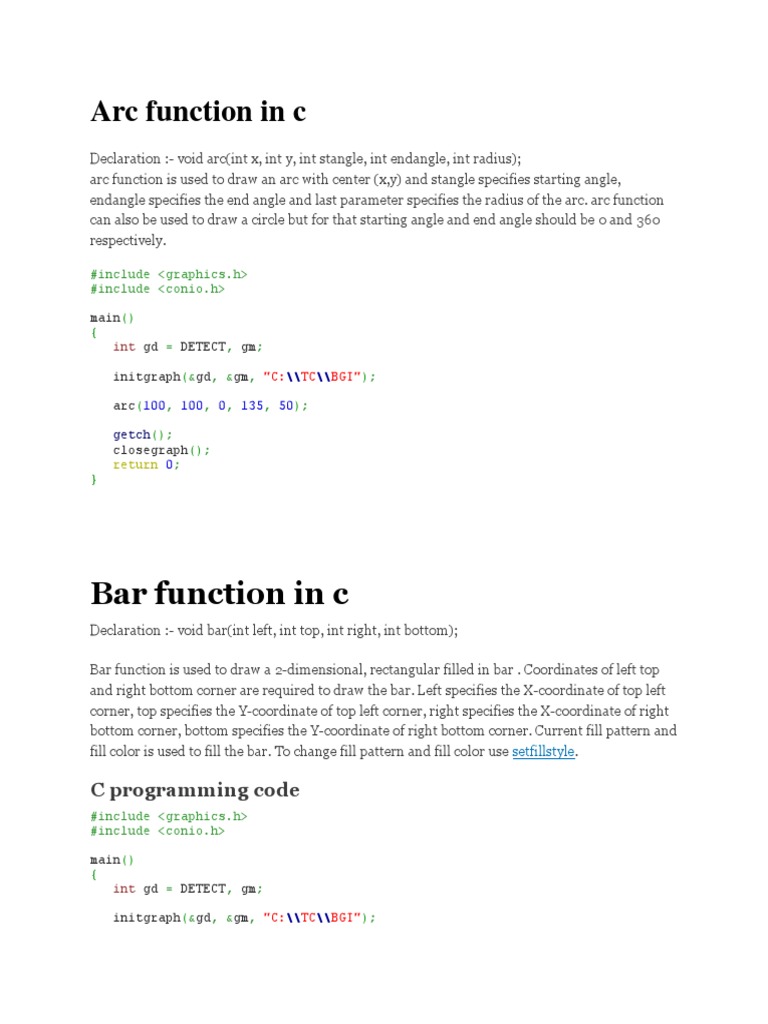 Arc Function in C | PDF | Polygon | Triangle