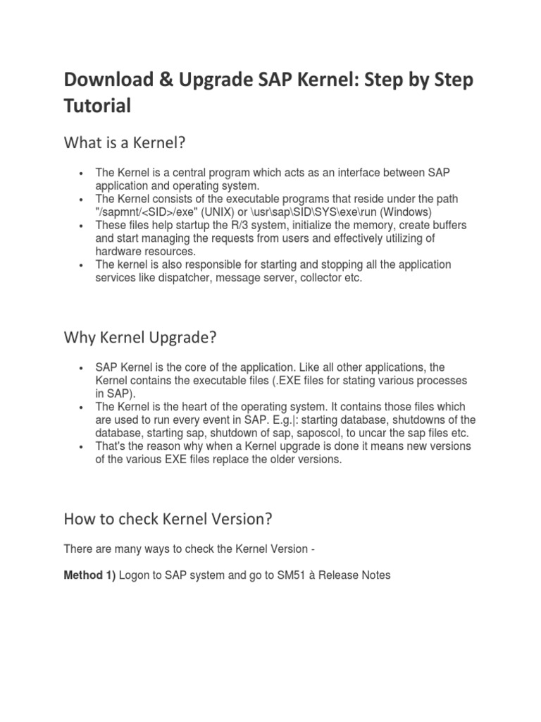 Kernel Upgrade Steps | PDF | Kernel (Operating System) | Operating System