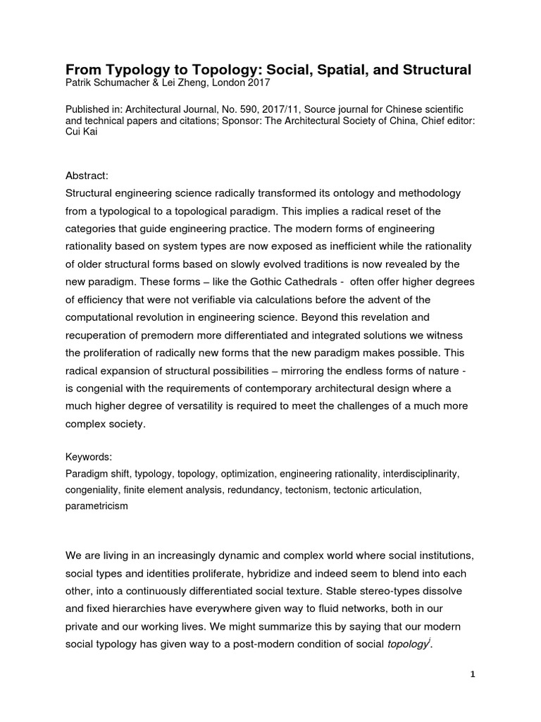 From Typology To Topology Social Spatial | PDF | Finite Element Method ...