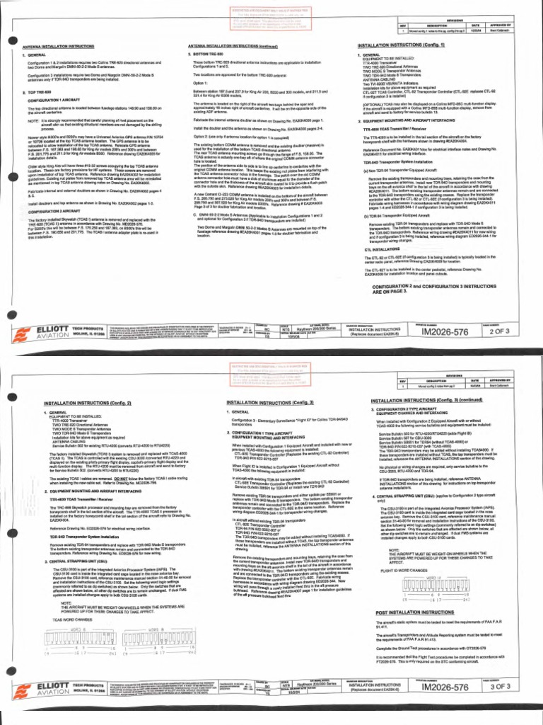 Eliiot STC-Avionics-Installation-Part-2 PDF | PDF | Transponder (Aeronautics) | Electrical Connector