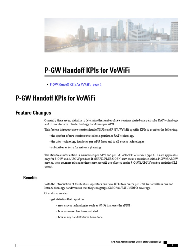 Monitoring New Session Initiation and Inter-Technology Handover KPIs ...