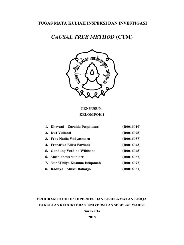 Causal Tree Method (CTM) : Tugas Mata Kuliah Inspeksi Dan Investigasi | PDF