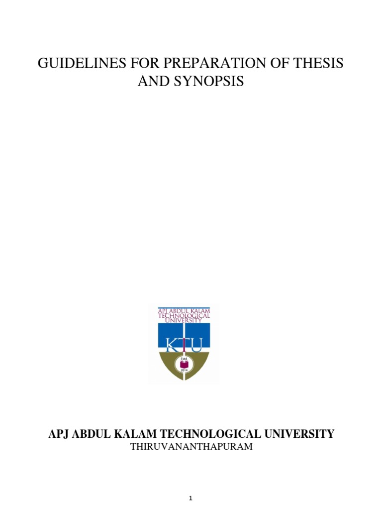 Guidelines for Thesis Preparation and Synopsis | PDF | Thesis | Paragraph