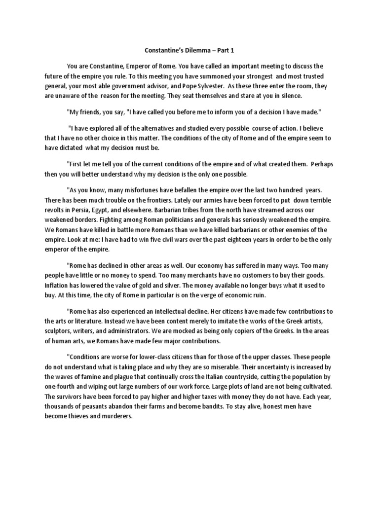 Constantine's Decision to Move Capital | PDF | Roman Empire ...