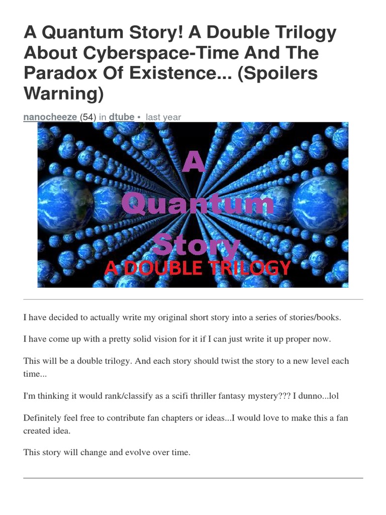 A Quantum Story Pdf Universe Reality
