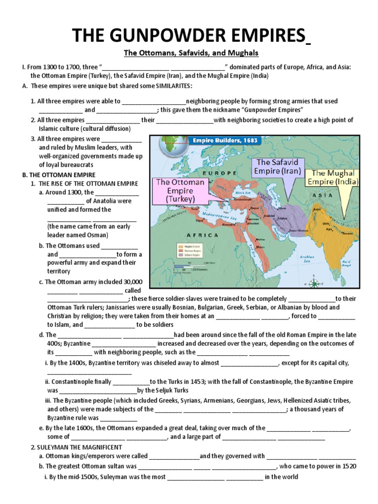 Overview of the Gunpowder Empires | PDF | Ottoman Empire | Byzantine Empire