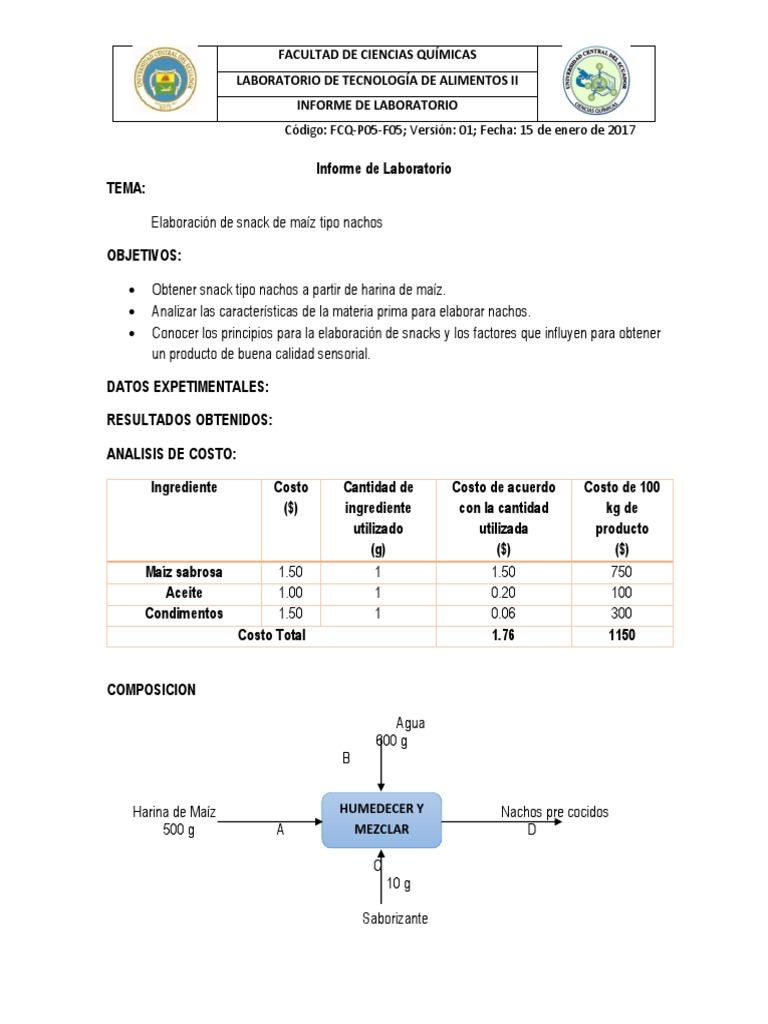 Elaboración de Nachos | PDF | Cereales | Maíz