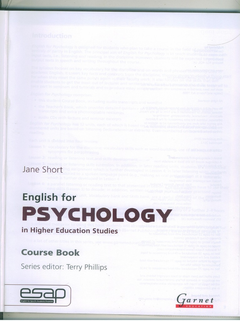 English For Psychology in Higher Education Studies | PDF