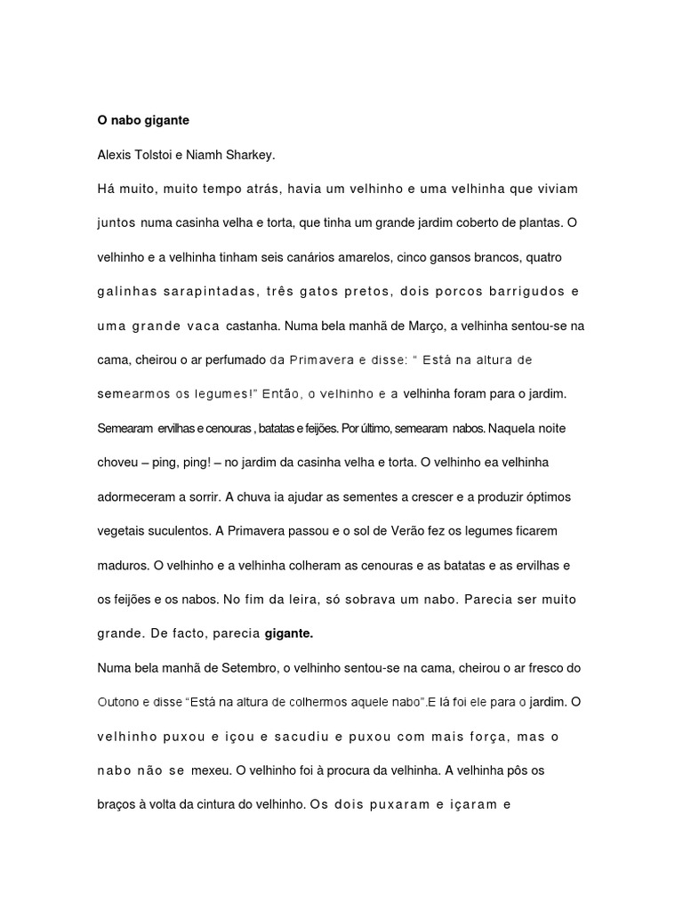 O Nabo Gigante | PDF
