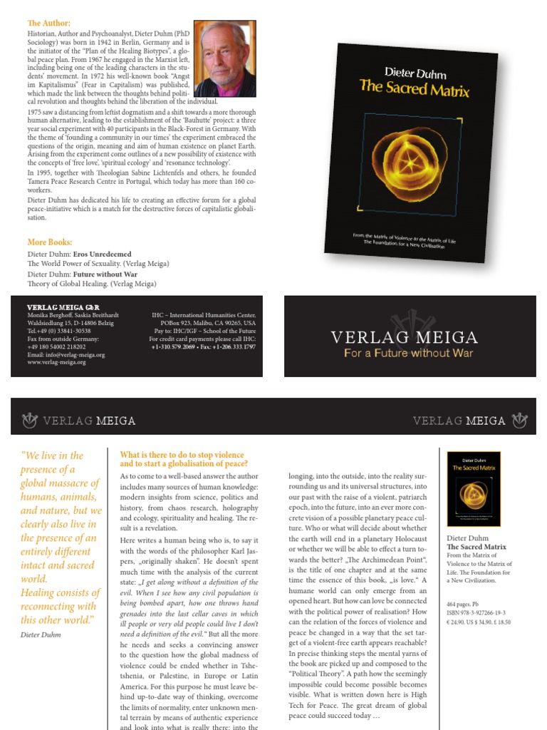 The Sacred Matrix - Flyer | PDF | Philosophical Theories