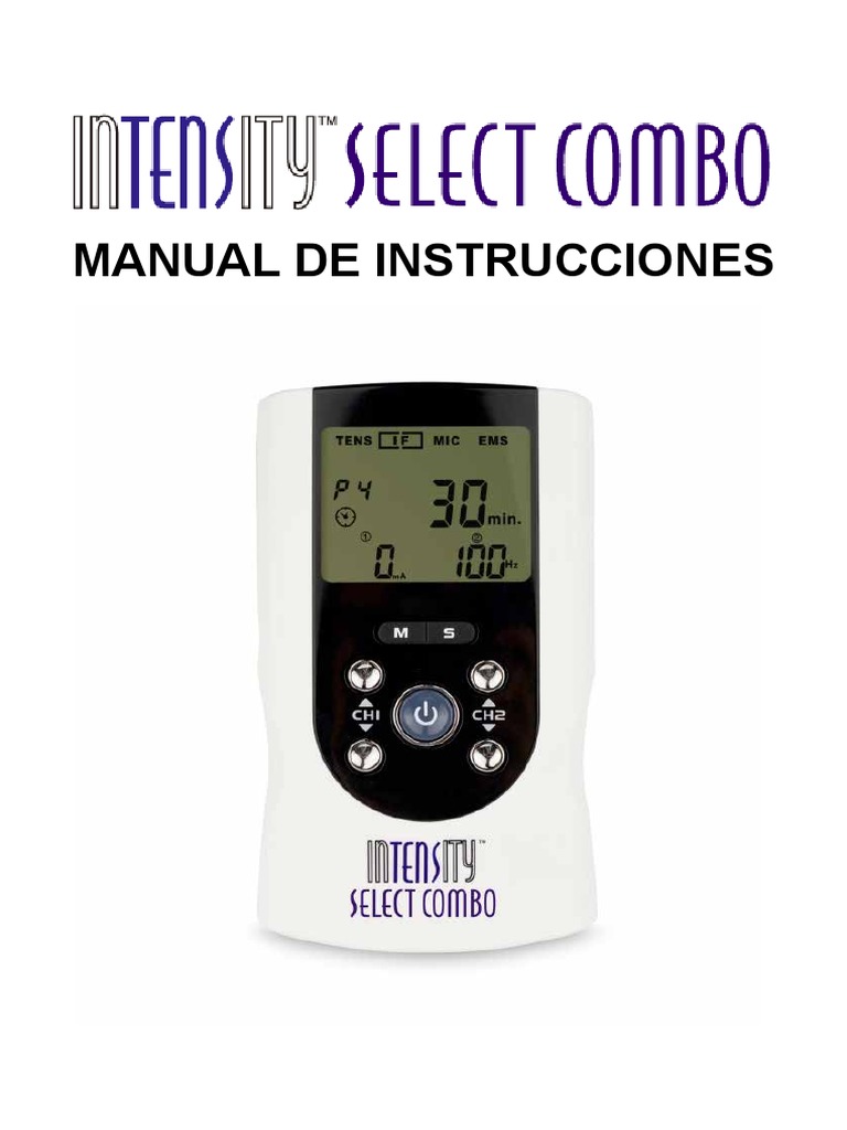 InTENSity Select Combo DI8195 Manual Esp | PDF | Dolor | Frecuencia