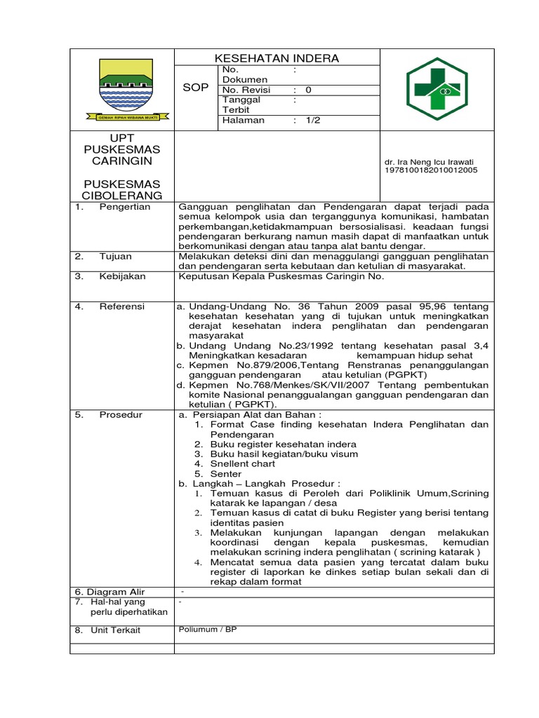 Sop Indera | PDF | Pengembangan Diri | Kesehatan Holistik