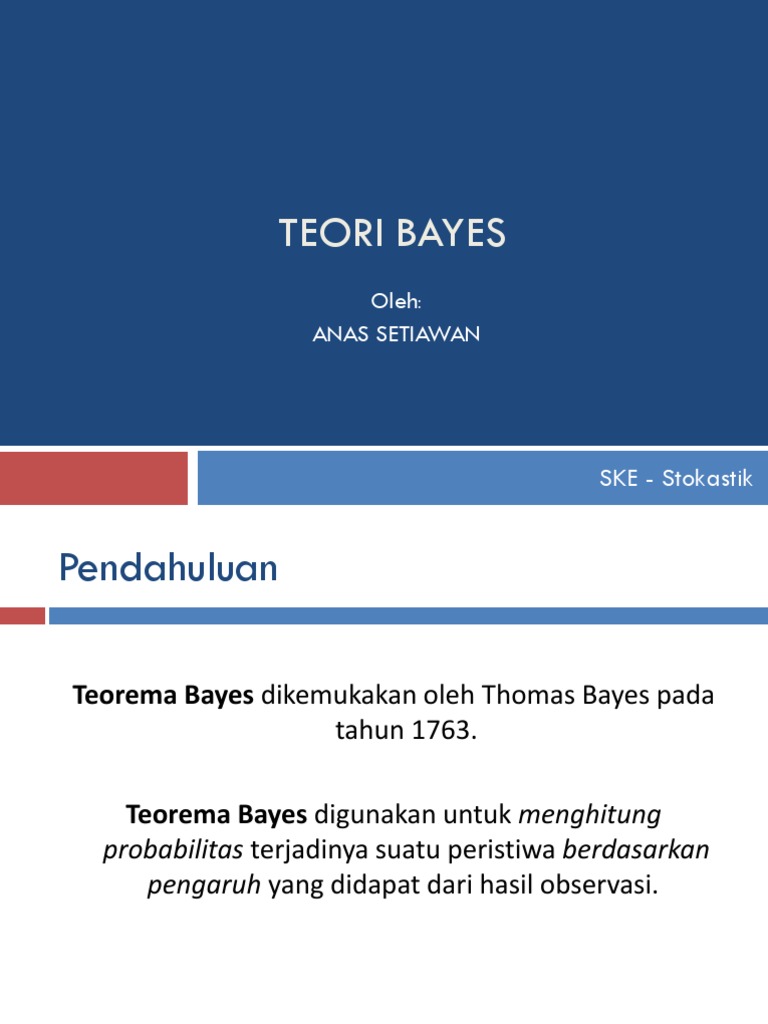 Teori Bayes Anas Setiawan | PDF