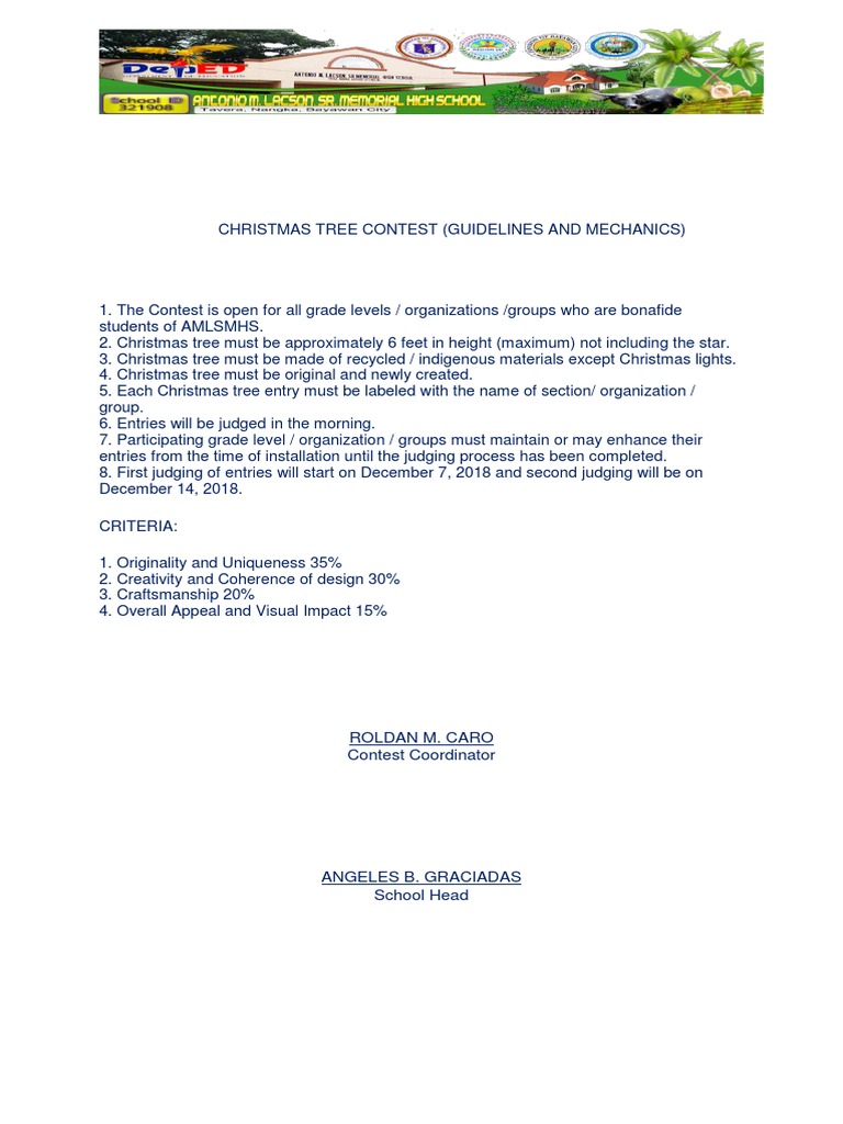 Christmas Tree Contest | PDF