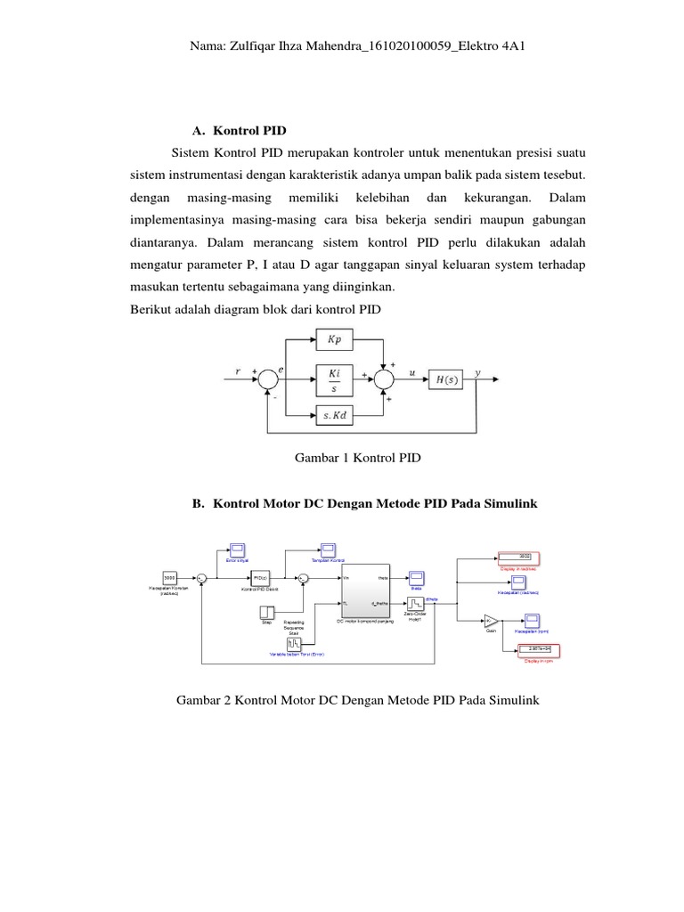 Kontrol PID Motor DC dengan Simulink | PDF | Teknologi & Rekayasa
