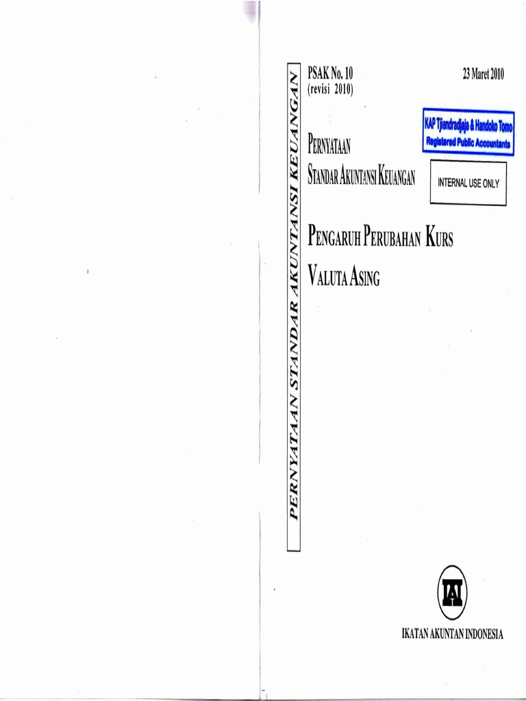 PSAK 10: Pengaruh Kurs Valuta Asing | PDF