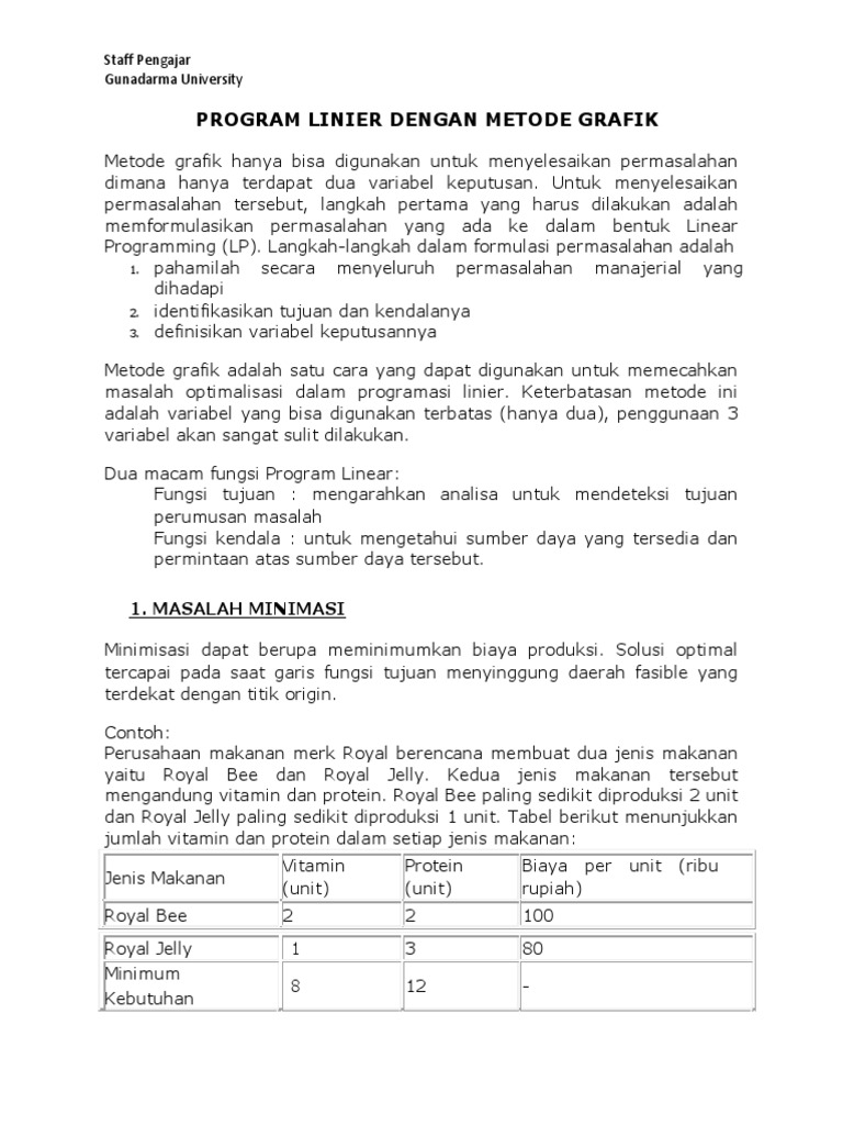 III. Linier Programming Solusi Grafik | PDF
