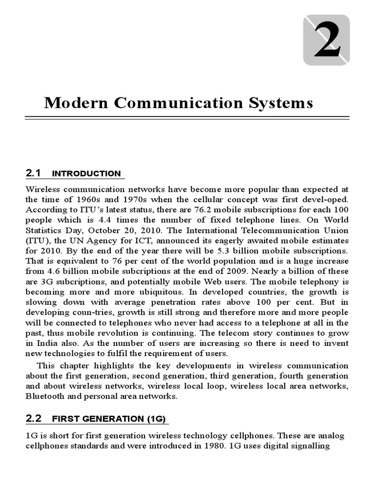 Modern Communication Systems | PDF | Ieee 802.11 | 4 G
