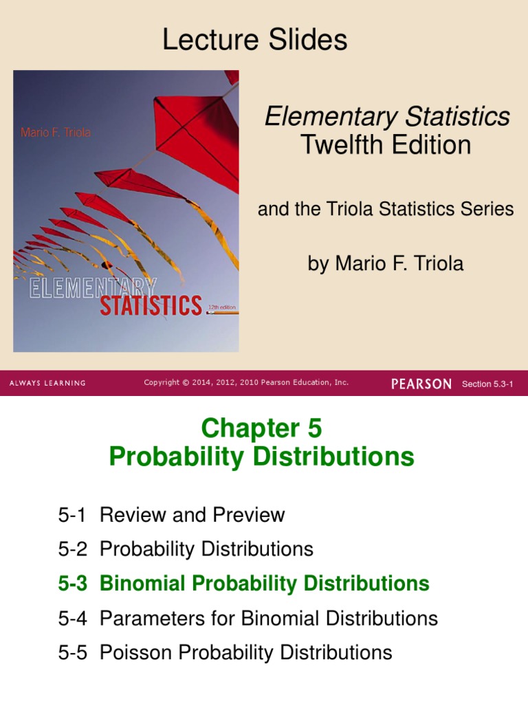 Lecture Slides Elementary Statistics Pdf Probability Distribution