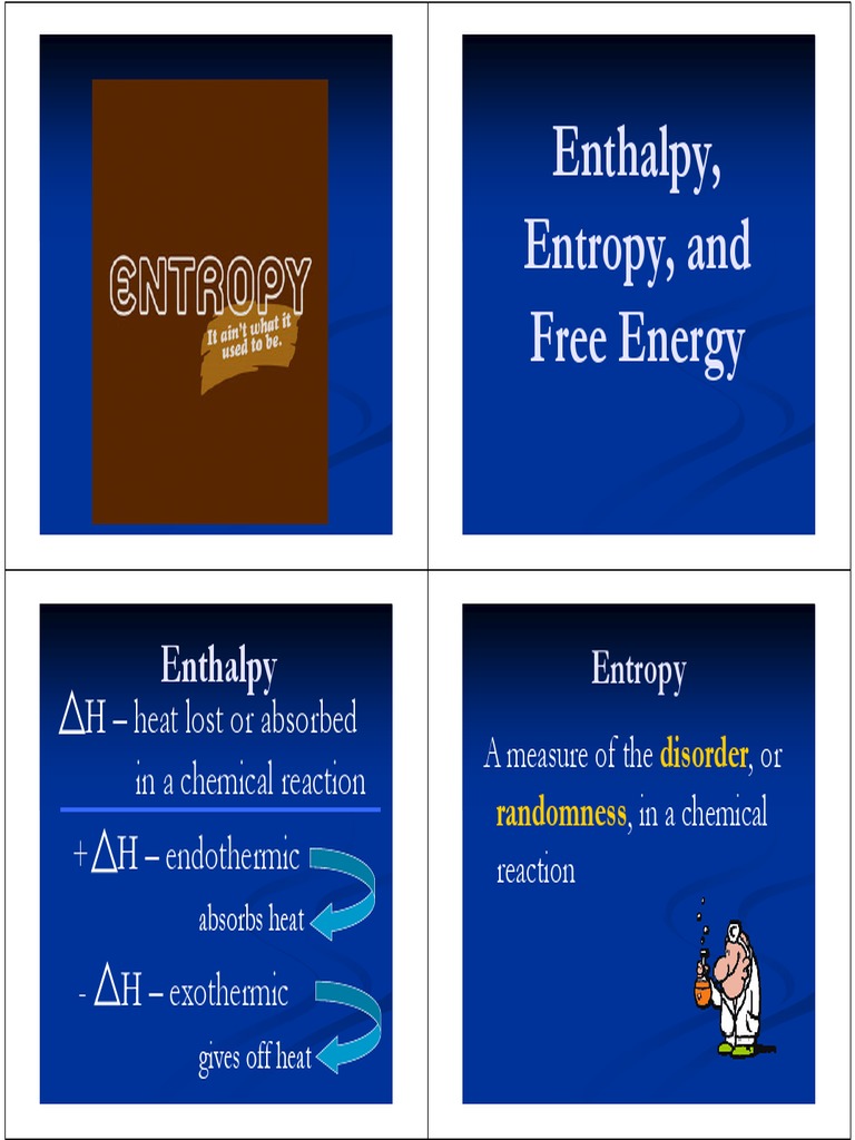 HCHEM Notes Enthalpy Entropy and Free Energy | PDF | Enthalpy ...