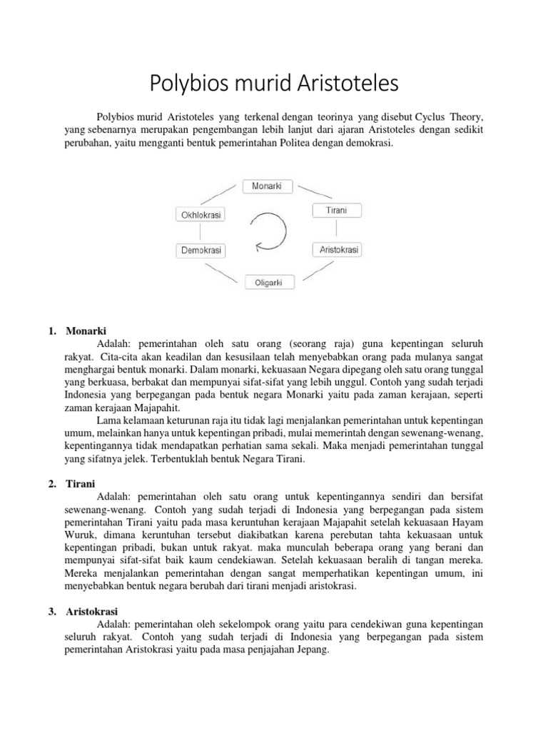 Polybios Murid Aristoteles | PDF