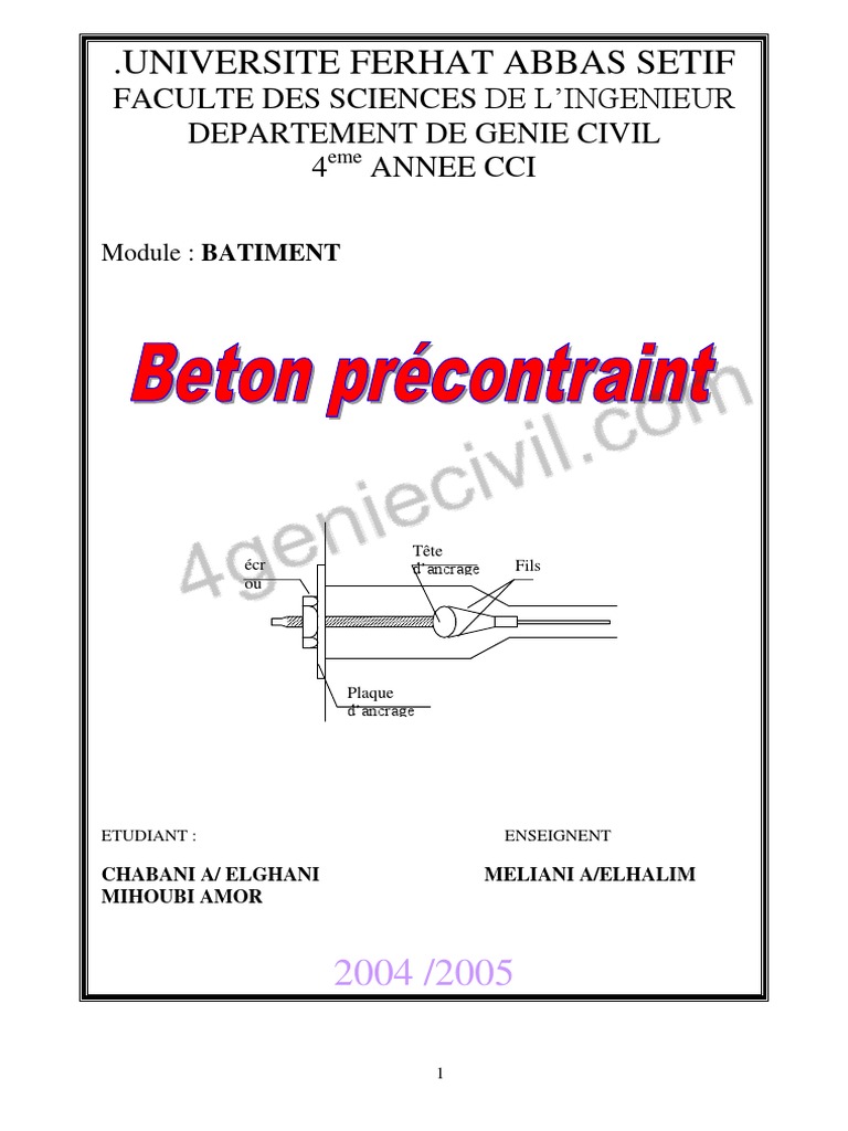 Beton Precontraint | PDF | Pont | Ingénierie des structures