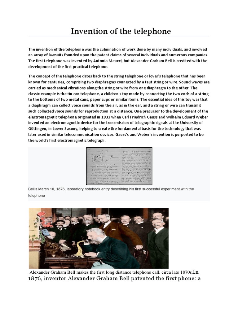 Invention of The Telephone | PDF | Oral Communication | Telecommunications