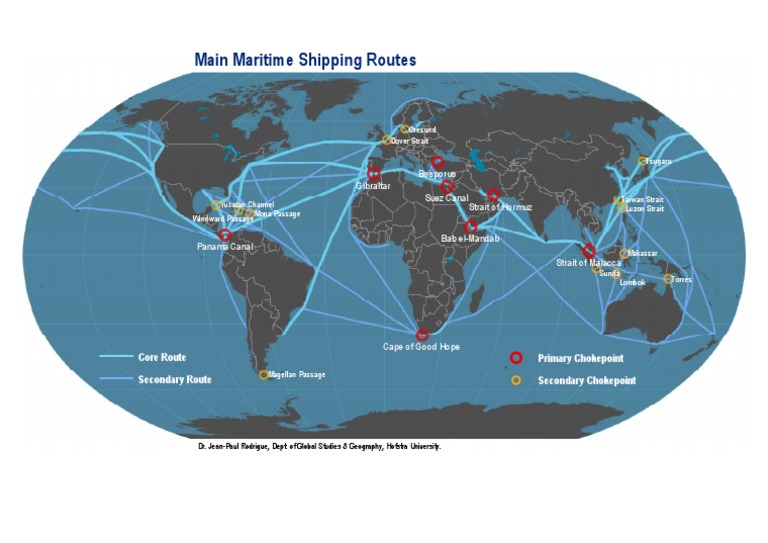 Map Main Maritime Routes
