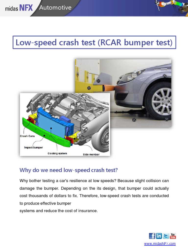 Low-Speed Crash Test Analysis and Impact | PDF | Deformation ...