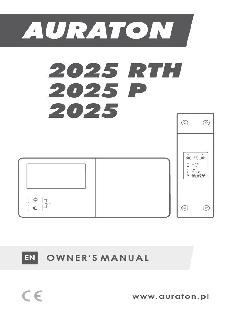 Manual Auraton 2025 RTH | PDF | Thermometer | Screw