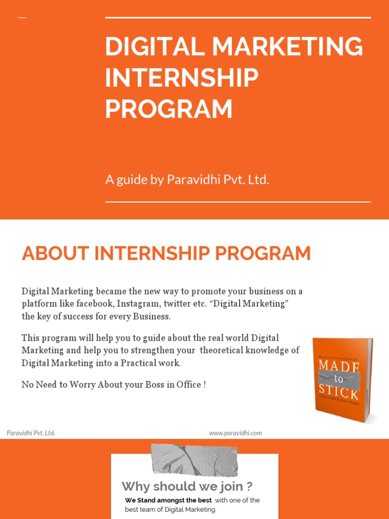 Digital Marketing Internship Program | PDF | Project Management | Economies