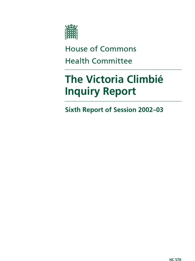 Lord Laming Report On The Murder of Victoria Climbie 2003 | PDF | Child ...