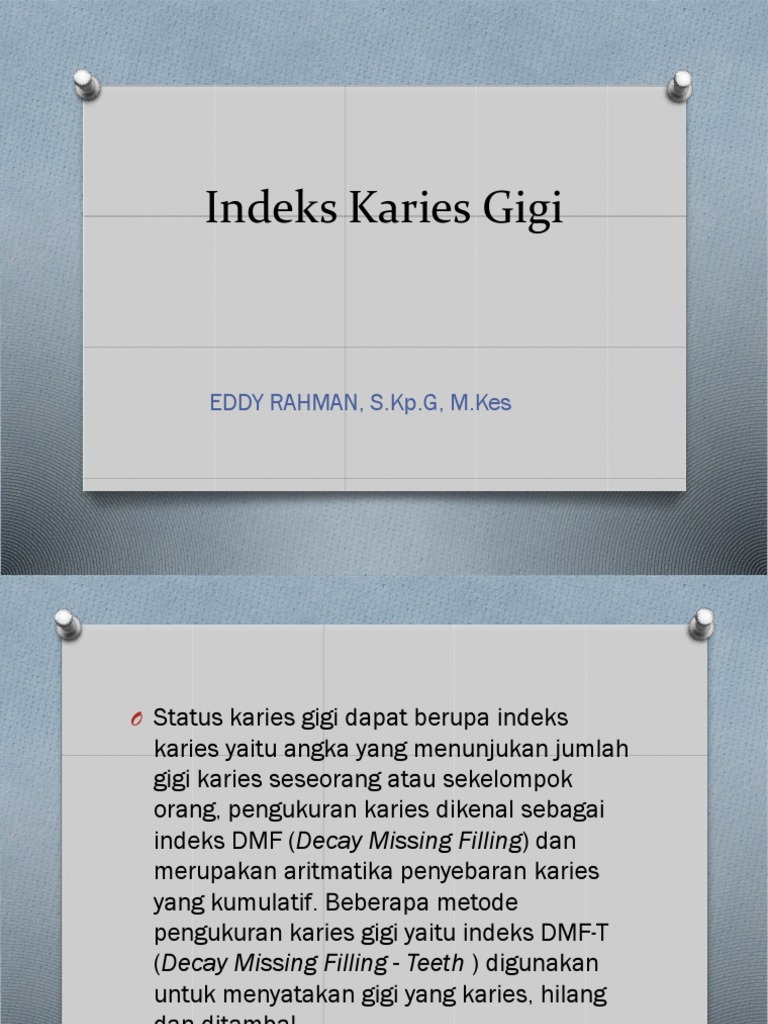 Indeks Karies Gigi DMF-T | PDF