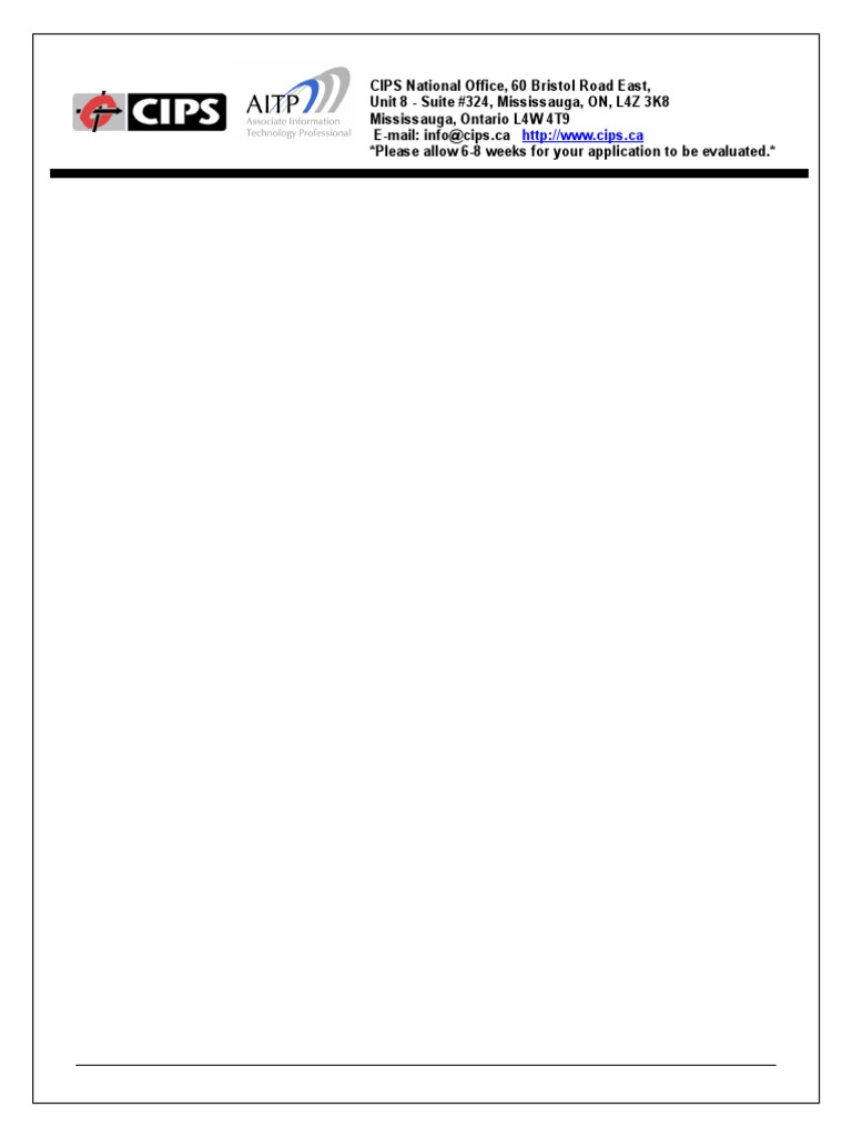 CIPS Membership Application | PDF | Professional Certification | Business