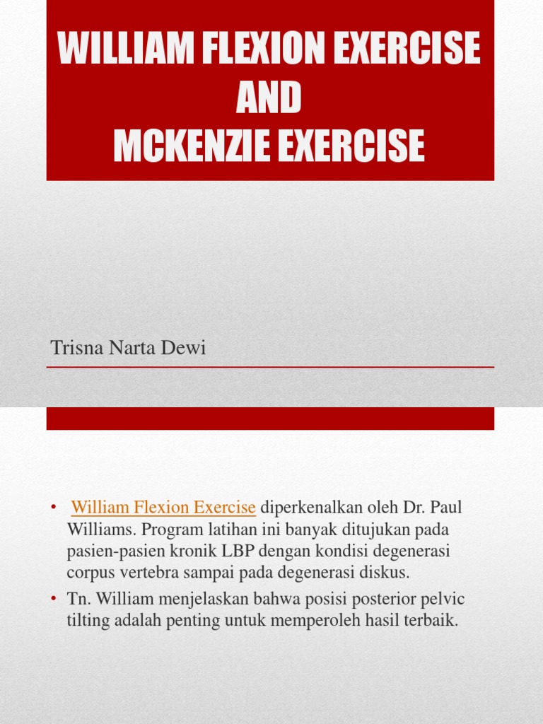 William Flexion Exercise | PDF