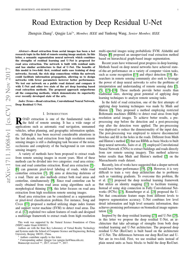 Road Extraction Image Processing Pdf Deep Learning Artificial