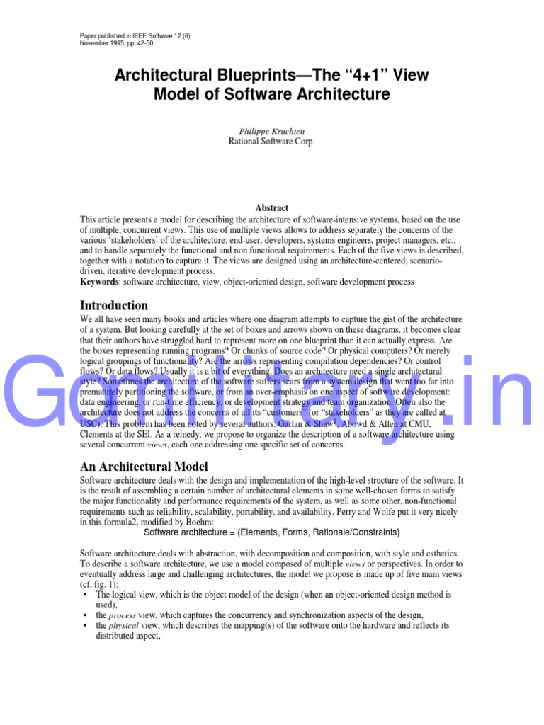 Gomilitary - In: Architectural Blueprints-The "4+1" View Model of Software Architecture | PDF ...