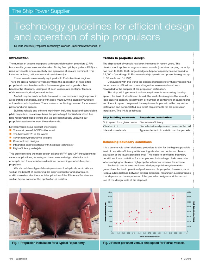 Technology Guidelines For Efficient Design and Operation of Ship ...
