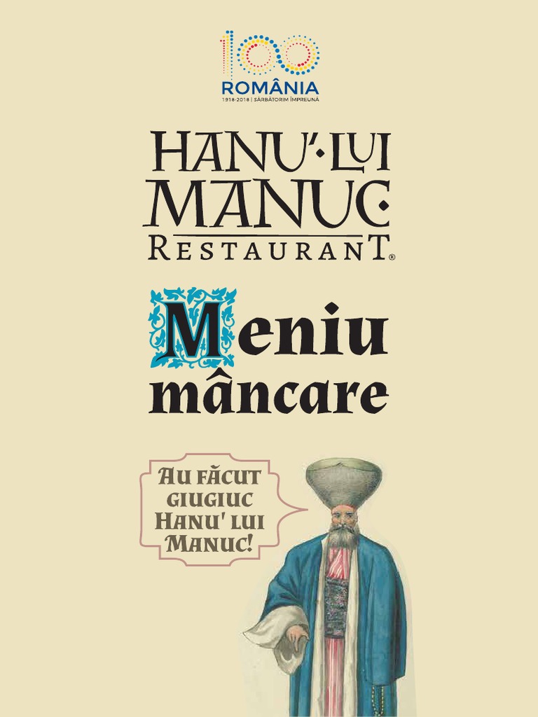 Hanu' Lui Manuc Food Menu | PDF