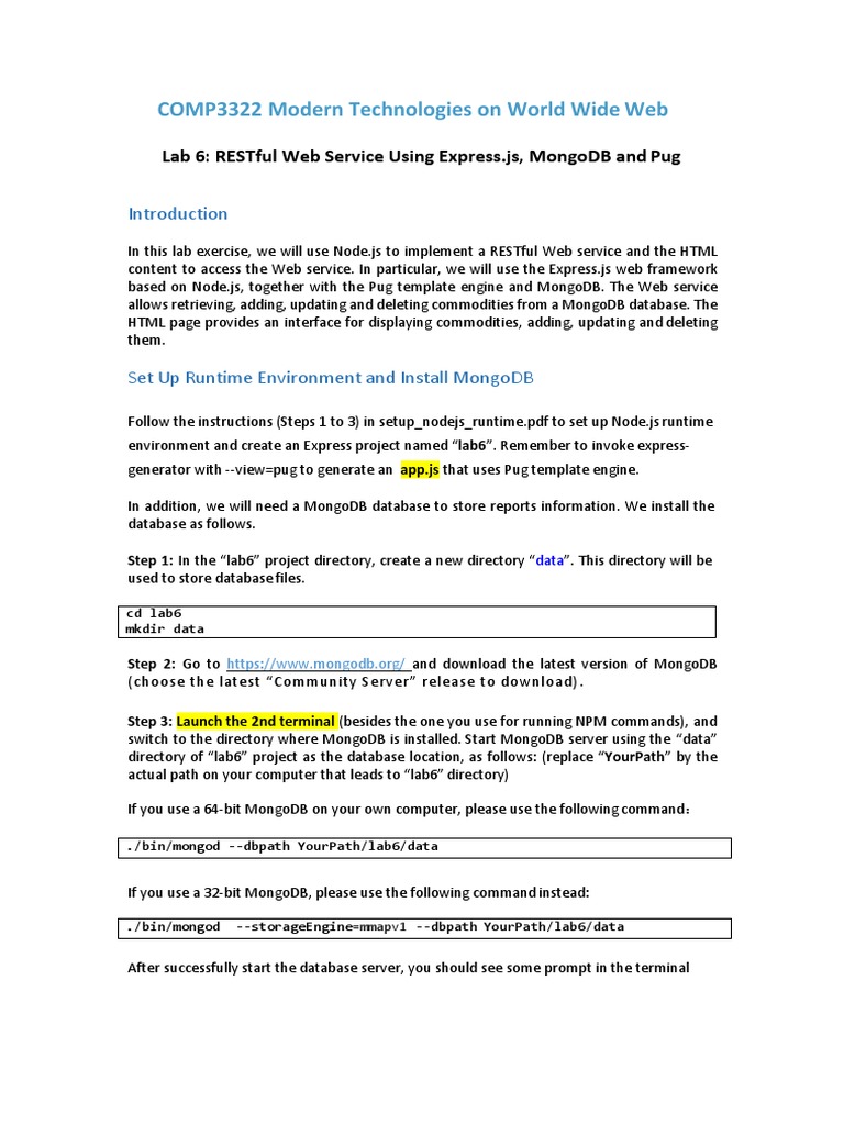 Lab5 Handout COMP3322 | PDF | Dynamic Web Page | Java Script