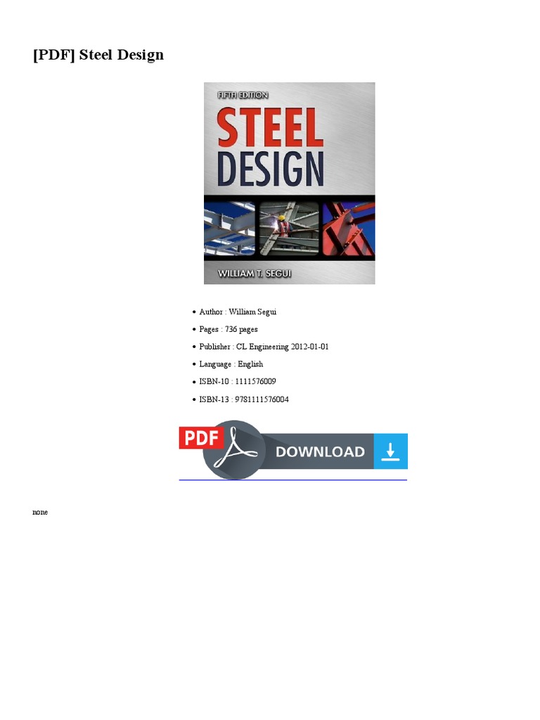 Steel Design PDF | PDF | Structural Steel | E Books