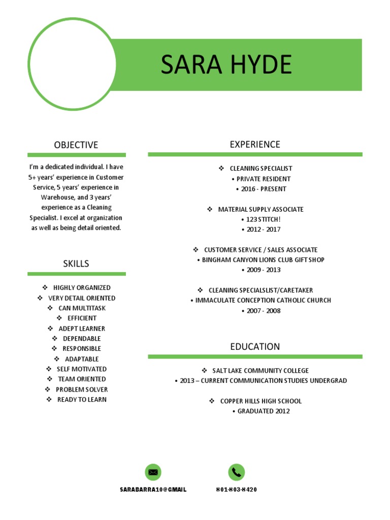 Sara Hyde Resume | PDF
