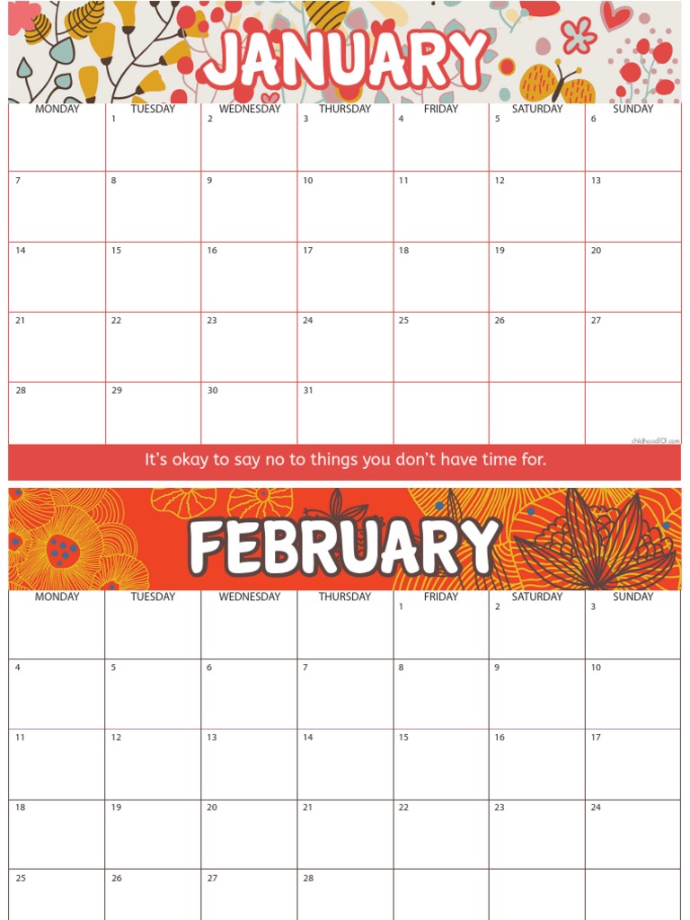 2019 Blank Calendar Printable | PDF | Leisure
