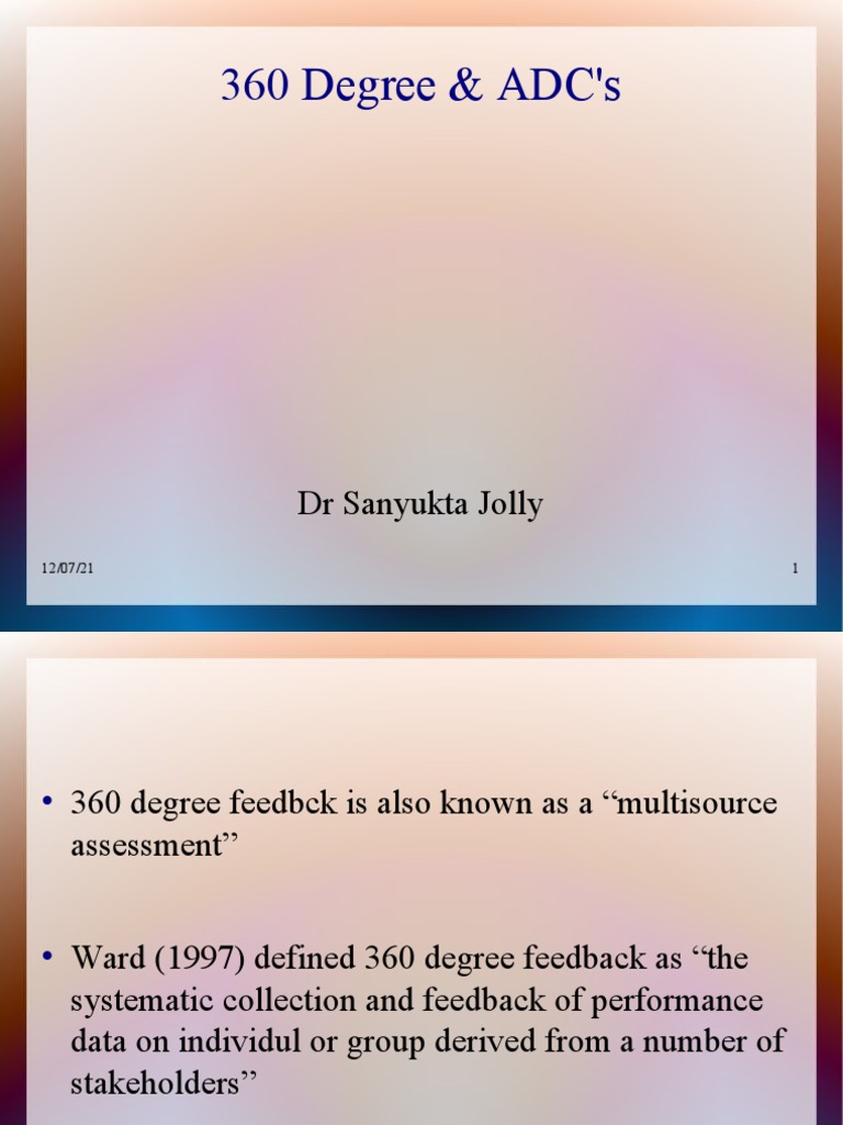 360 Degree Feedback Assessment Centers | PDF | Competence (Human ...