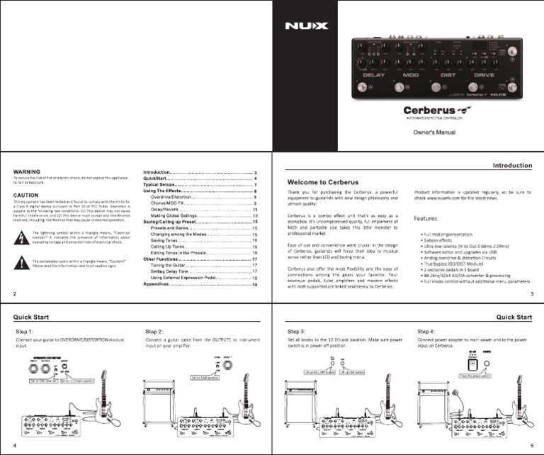Nux Cerberus User Guide | PDF
