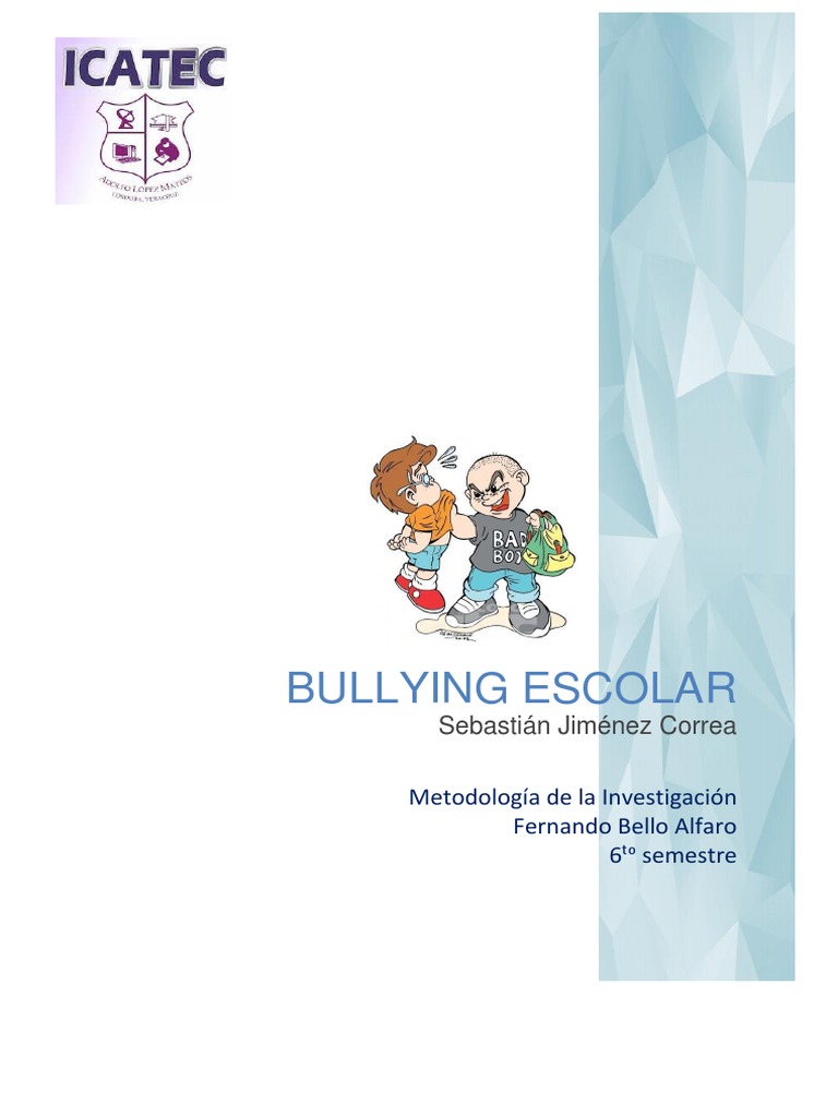 Prevención y Tipos de Bullying Escolar | PDF | Violencia | Comportamiento