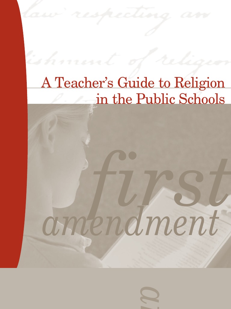 A Teacher's Guide To Religion in The Public Schools: First | PDF ...