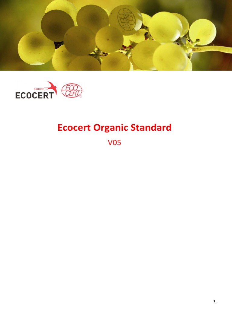 EOS (Organic Standard) by Ecocert | PDF | Cyanobacteria | Cell (Biology)