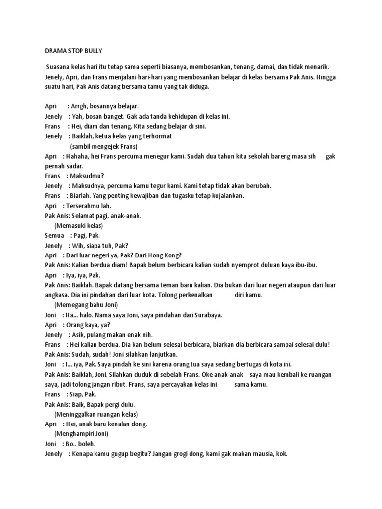 Drama Stop Bully | PDF