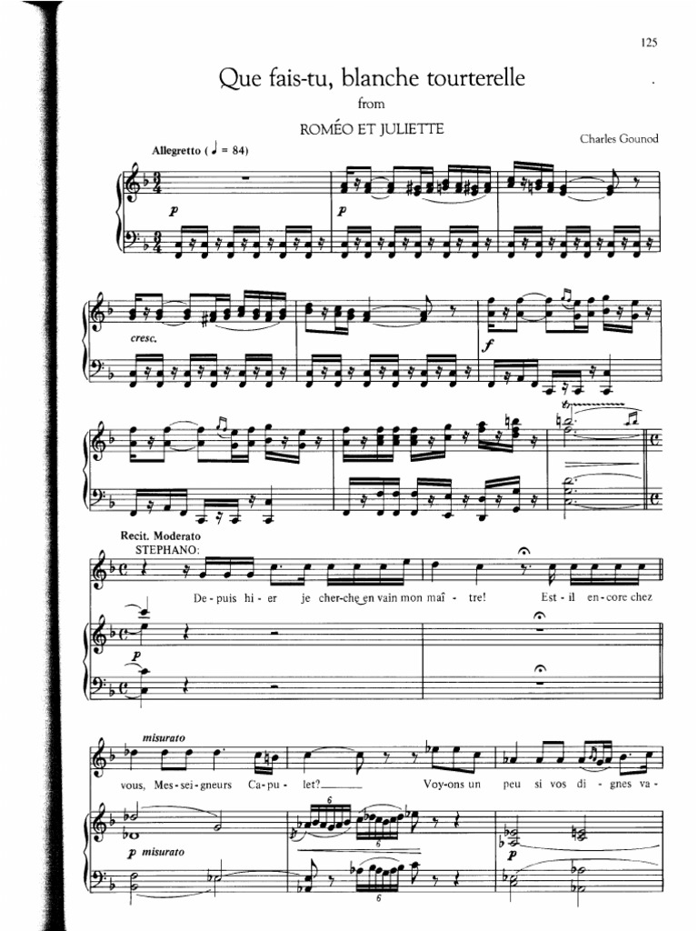 Que Fais Tu Blanche Tourterelle PDF | PDF